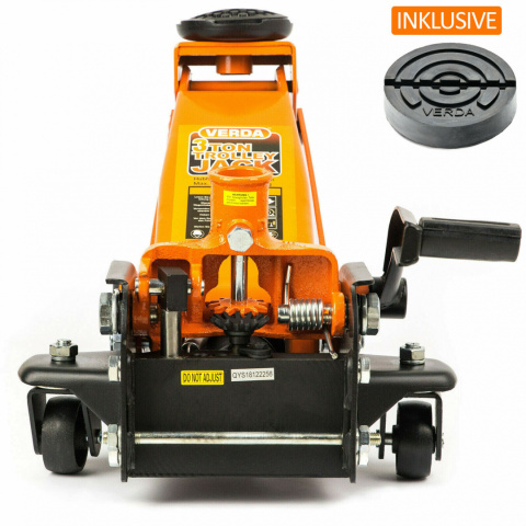 Verda Wagenheber 3t Rangierwagenheber 130 - 490 mm mit Fußpedal SN3028